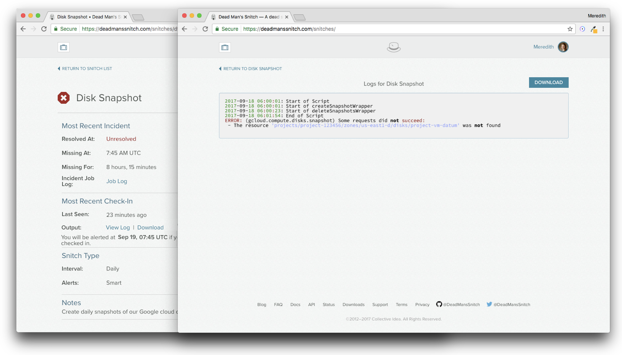 Announcing: Error Logs with Field Agent • Dead Man's Snitch — A dead ...